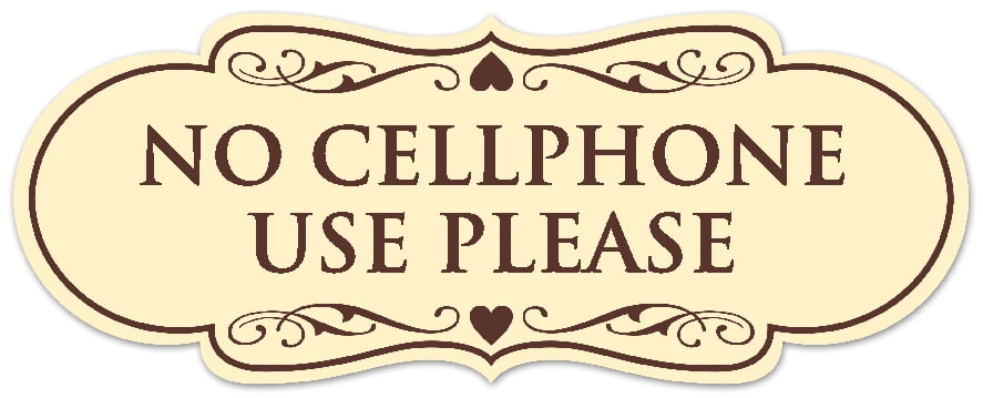 Signs ByLITA Designer No Cell Phone Use Please Sign - Easy Installation ...