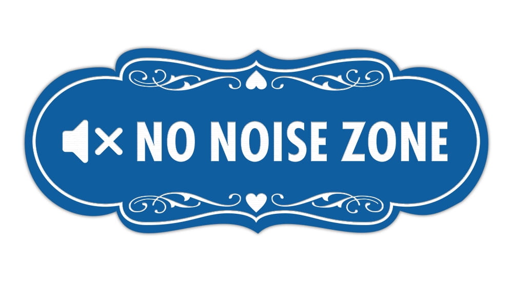 Signs ByLITA Designer No Noise Zone Sign (Blue) - Medium - Walmart.com