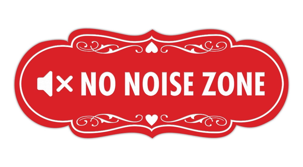 Signs ByLITA Designer No Noise Zone Sign (Red) - Medium - Walmart.com