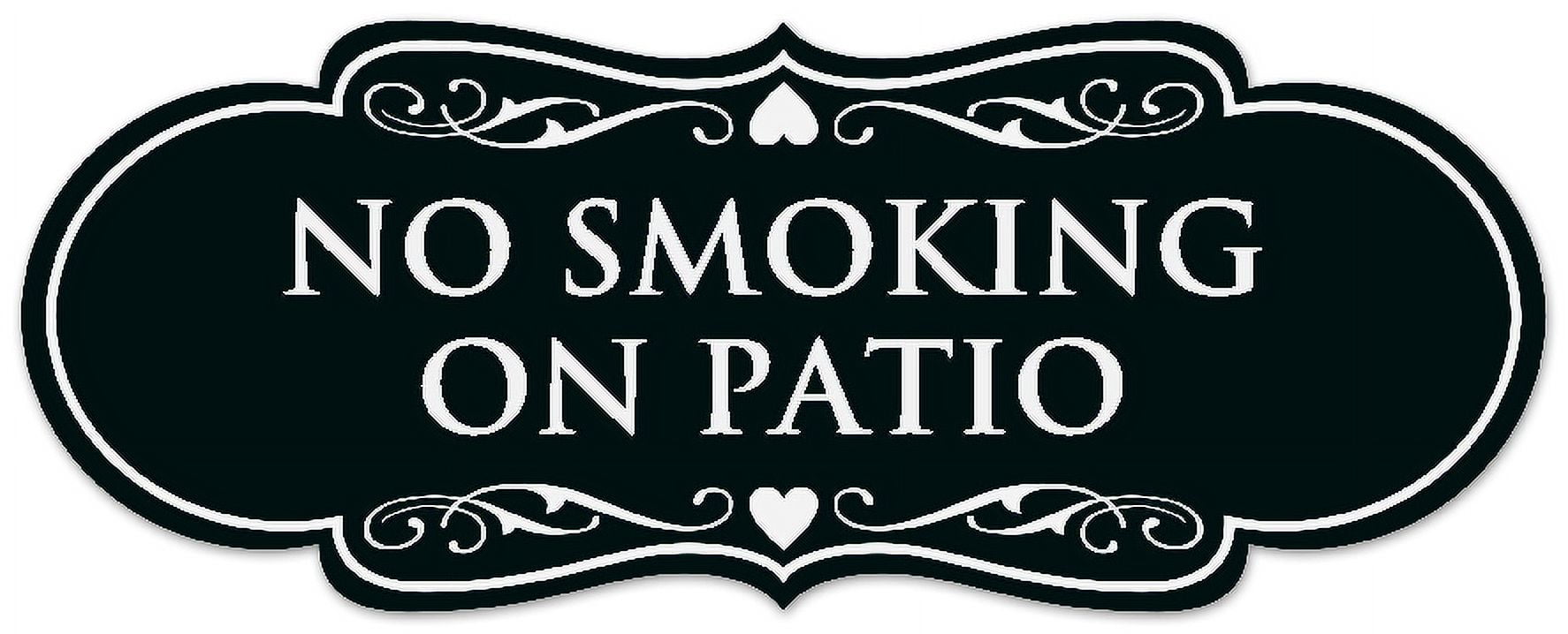 Signs ByLITA Designer No Smoking on Patio Sign - Easy Installation ...