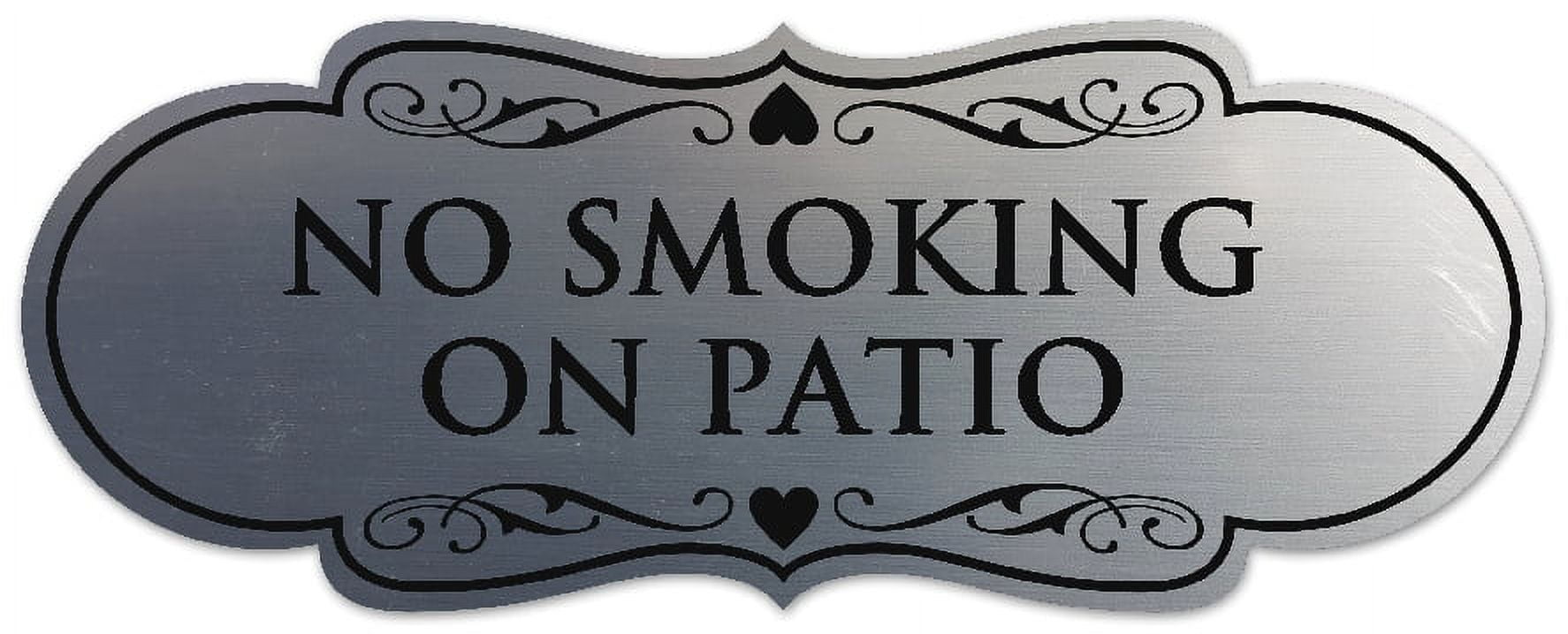 Signs ByLITA Designer No Smoking on Patio Sign - Easy Installation ...