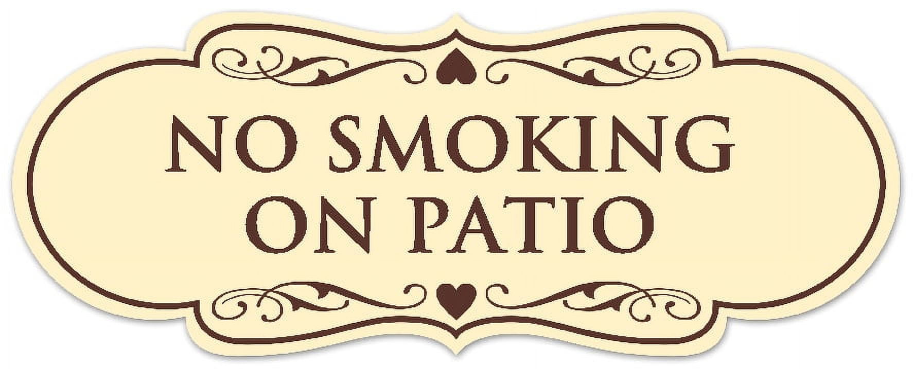 Signs ByLITA Designer No Smoking on Patio Sign - Easy Installation ...