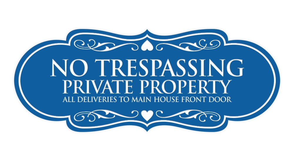 Signs ByLITA Designer No Trespassing Private Property Sign All ...