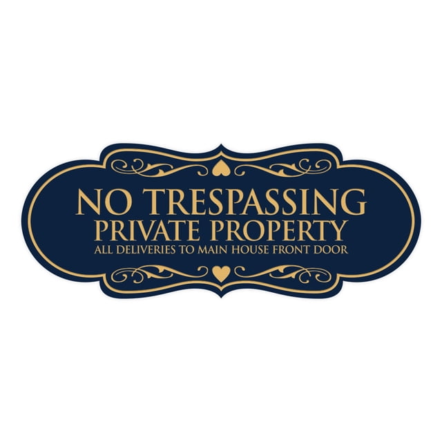 Signs ByLITA Designer No Trespassing Private Property Sign All ...
