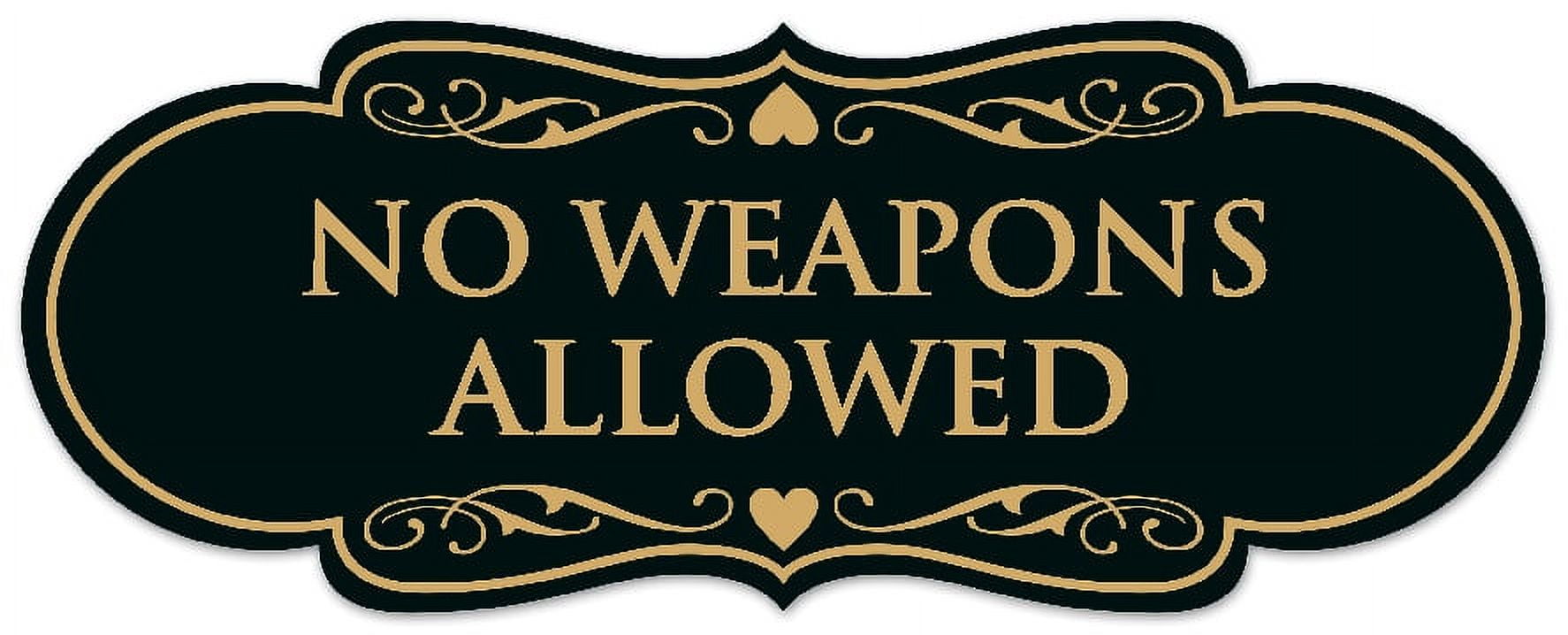 Signs ByLITA Designer No Weapons Allowed Sign - Easy Installation ...
