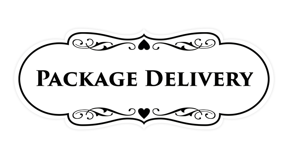 Signs ByLITA Designer Package Delivery Sign (White) - Medium - Walmart.com