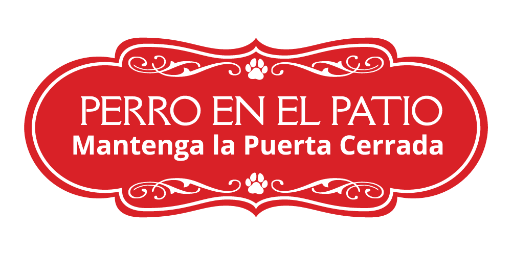 Signs ByLITA Designer Perro en el Patio, Mantenga la Puerta Cerrada ...