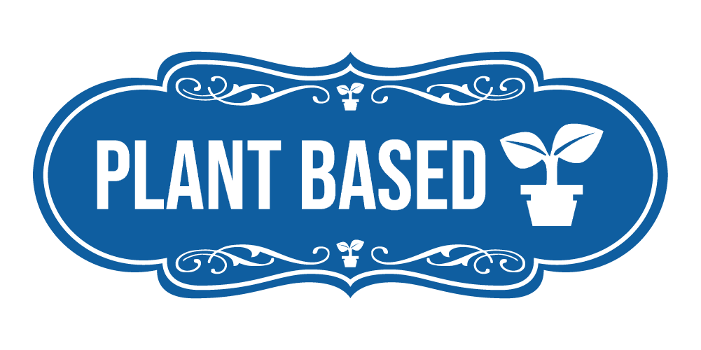 Signs ByLITA Designer Plant Based Sign (Blue) - Large - Walmart.com