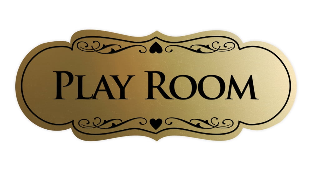 Signs ByLITA Designer Play Room Sign (Brushed Gold) - Medium - Walmart.com