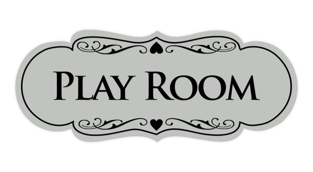 Signs ByLITA Designer Play Room Sign (Lt Gray) - Large - Walmart.com