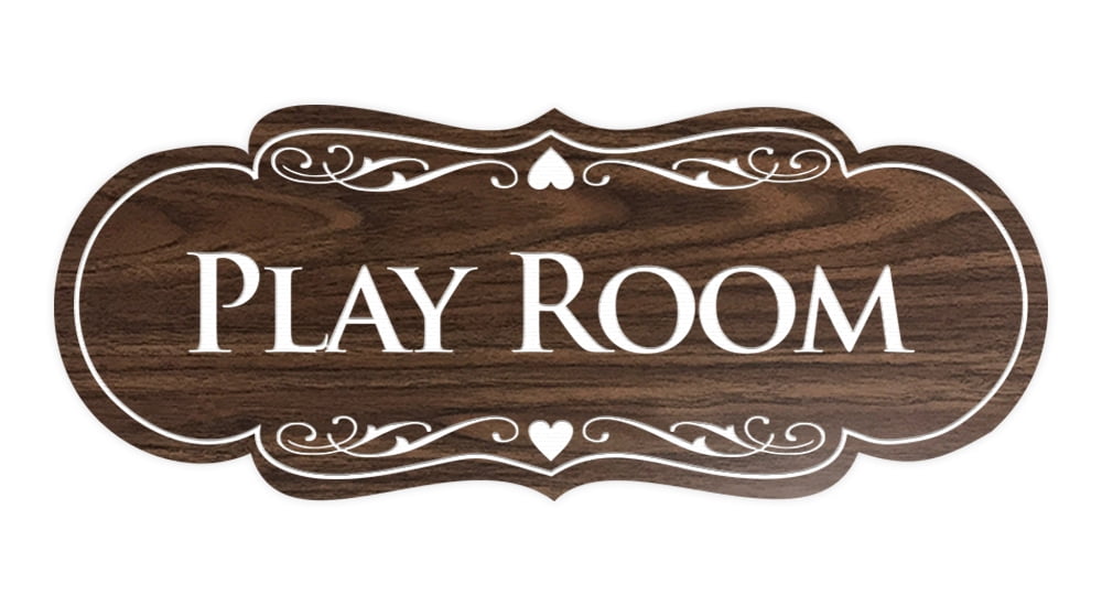 Signs ByLITA Designer Play Room Sign (Walnut) - Medium - Walmart.com