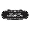 Signs ByLITA Designer Please Keep Kitchen Clean Sign (Black) - Large ...