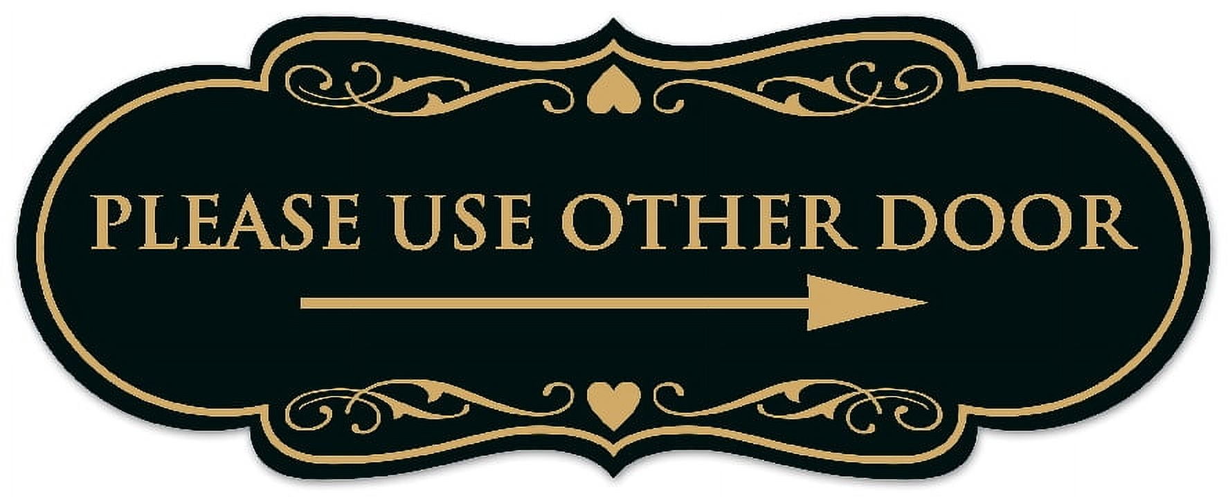 Signs ByLITA Designer Please Use Other Door (Right Arrow) Sign - Easy ...