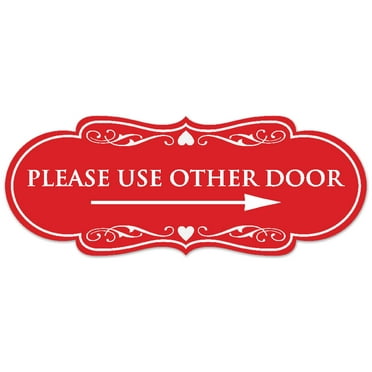 Signs ByLITA Classic Framed Please Use Front Door Left Sign - Easy ...