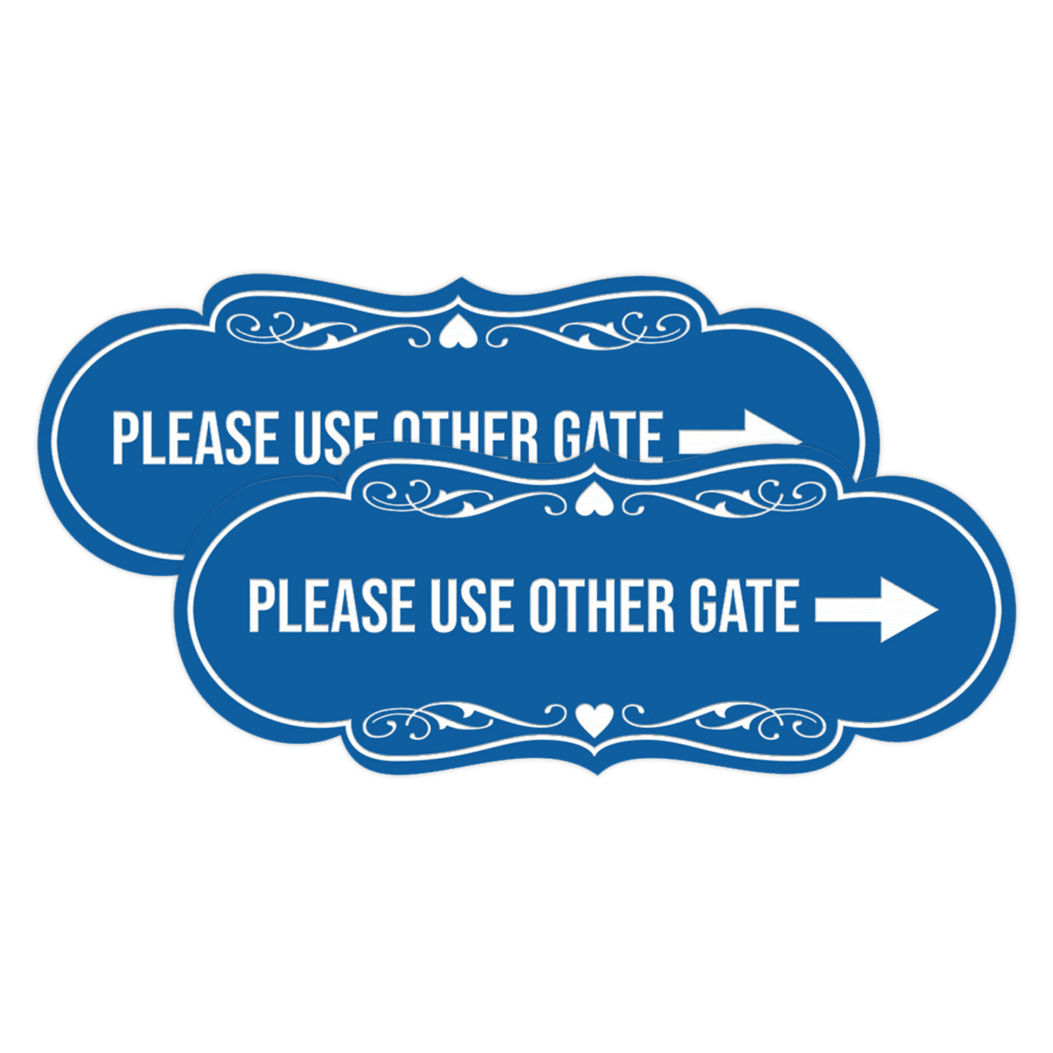 Signs ByLITA Designer Please Use Other Gate Sign (Blue) - Medium (2 ...