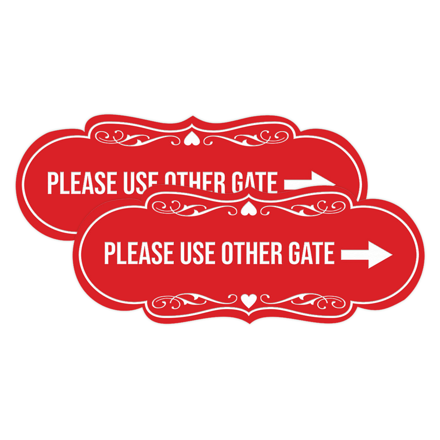 Signs ByLITA Designer Please Use Other Gate Sign (Red) - Large (2 Pack ...