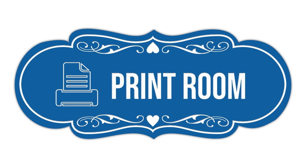 Signs ByLITA Designer Print Room Sign (Blue) - Medium - Walmart ...