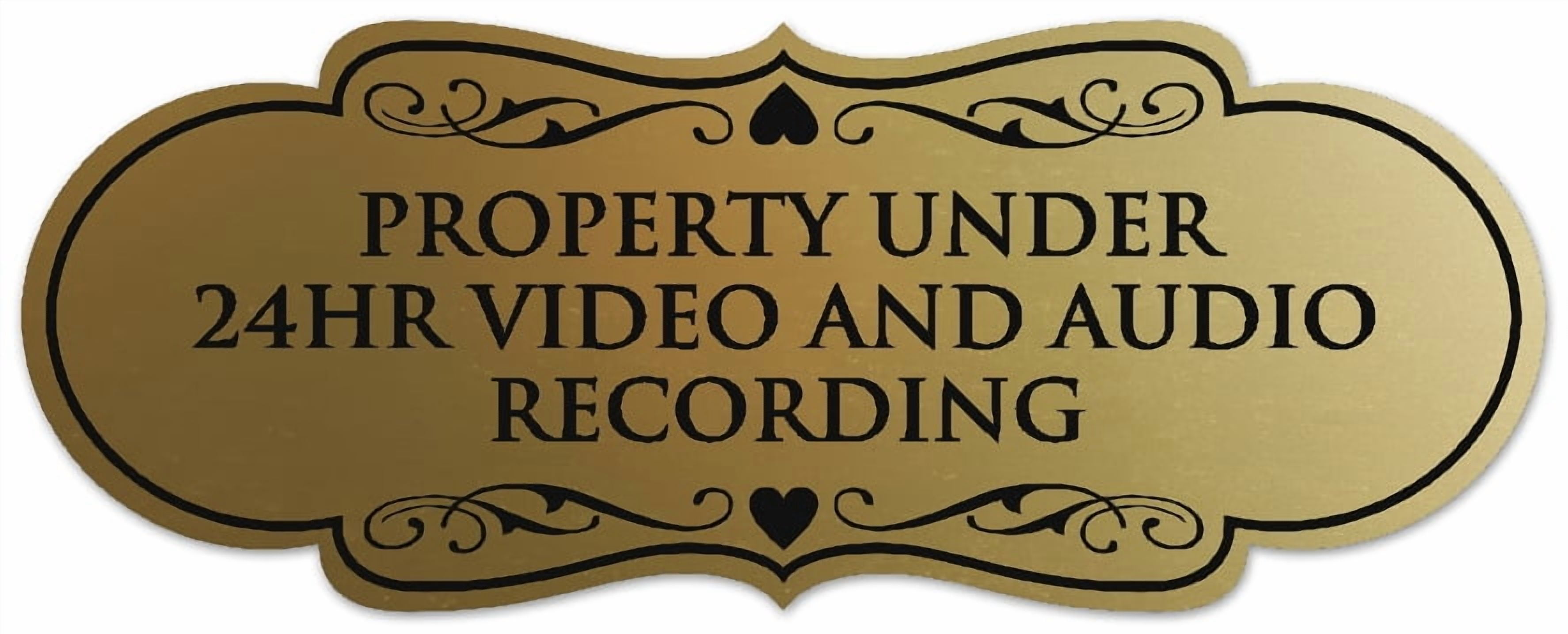 Signs ByLITA Designer Property Under 24hr Audio and Video Recording ...
