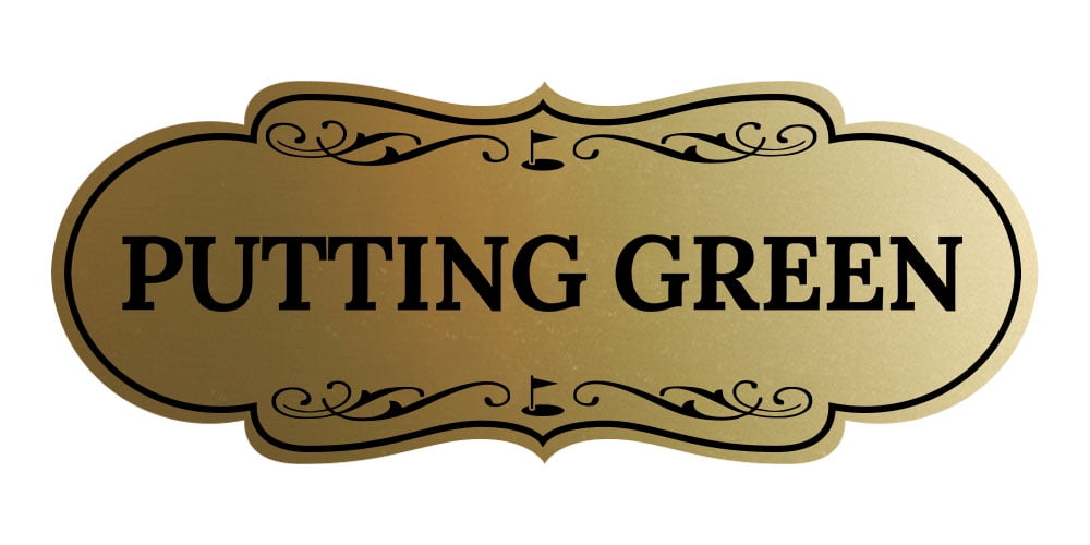 Signs ByLITA Designer Putting Green Sign (Brushed Gold) - Large ...