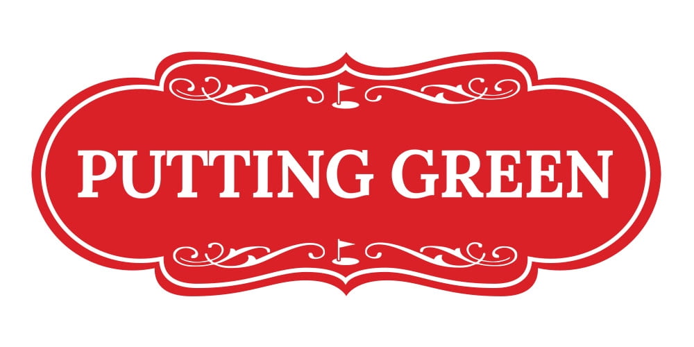 Signs ByLITA Designer Putting Green Sign (Red) - Large - Walmart.com