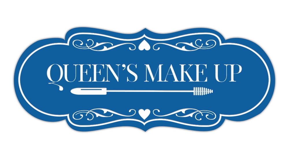Signs ByLITA Designer Queen's Makeup Area Sign (Blue) - Medium ...