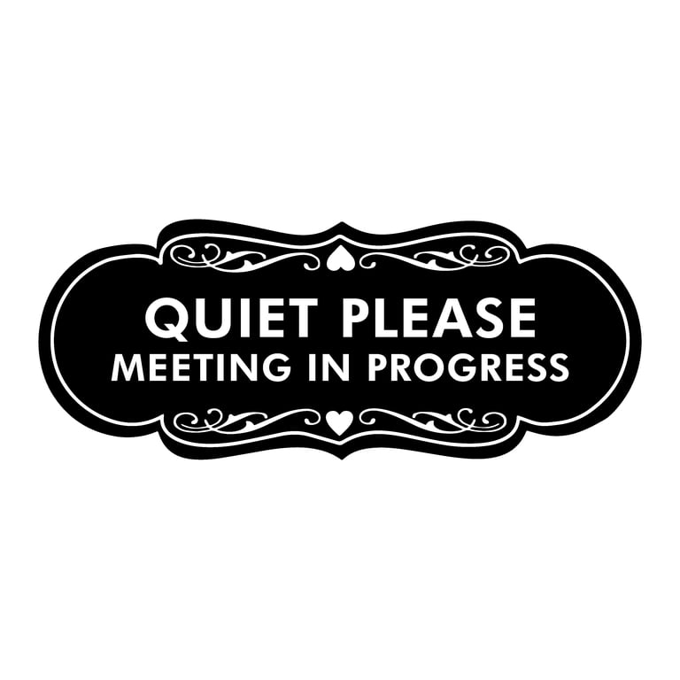 Quiet Meeting In Progress Sign 632 Quiet Meeting Stock Vectors And