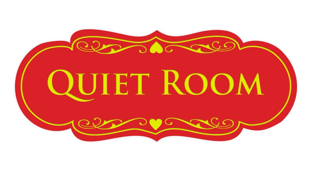Signs ByLITA Designer Quiet Room Sign (Red/Yellow) - Large - Walmart.com