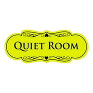 Signs ByLITA Portrait Round Quiet Please Sign (Red) - Large - Walmart.com