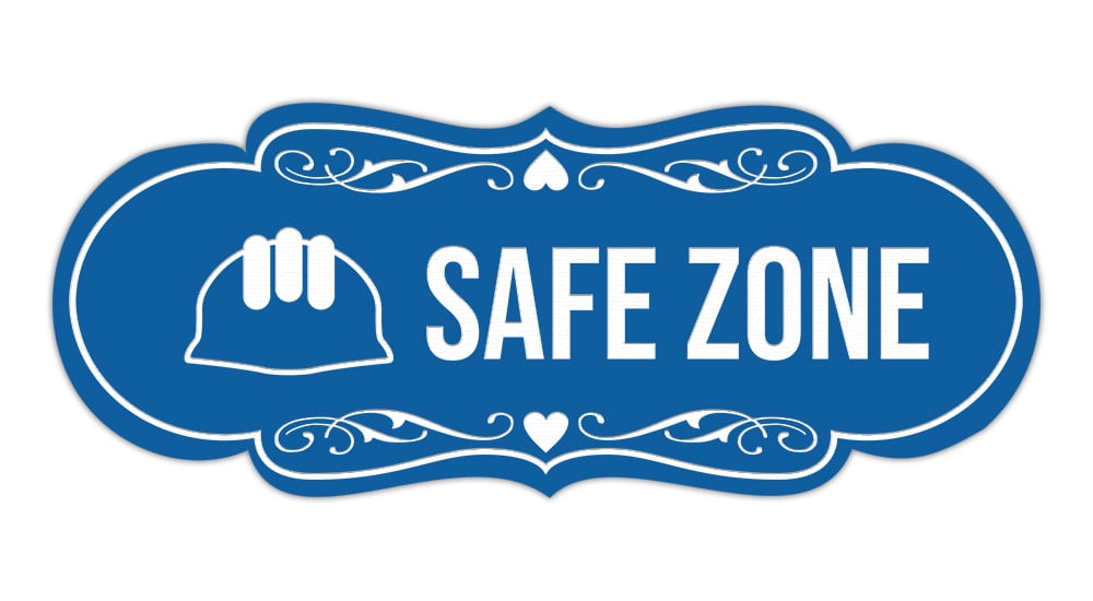 Signs ByLITA Designer Safe Zone Sign (Blue) - Large - Walmart.com