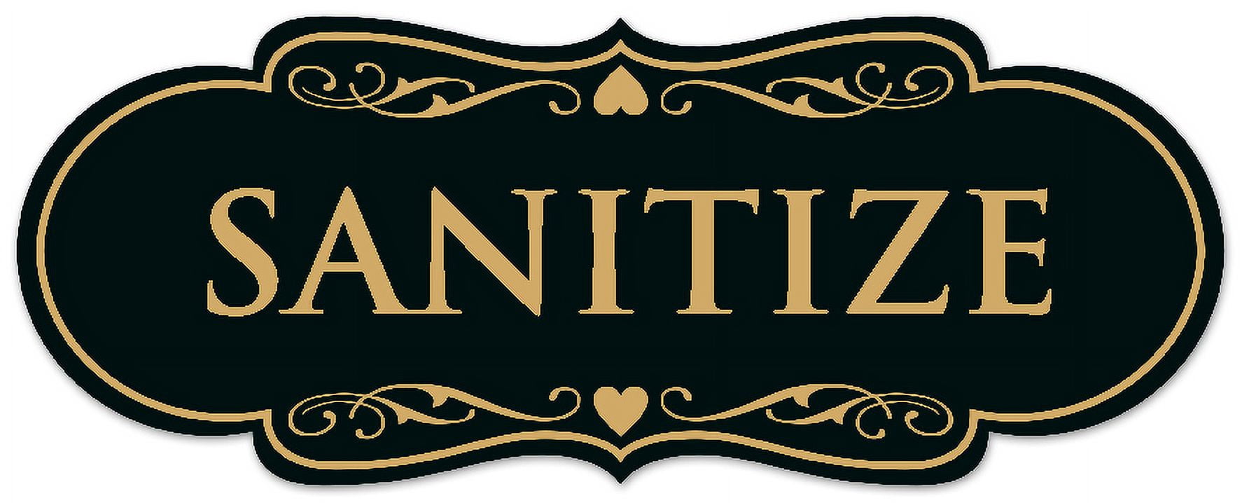 Signs ByLITA Designer Sanitize Sign - Easy Installation | Durable Wall ...