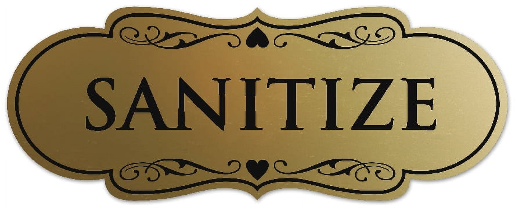 Signs ByLITA Designer Sanitize Sign - Easy Installation | Durable Wall ...