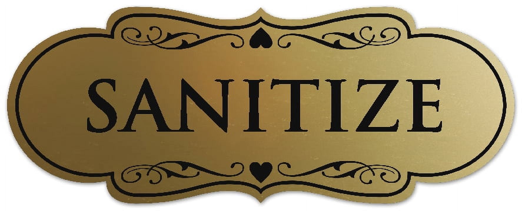 Signs ByLITA Designer Sanitize Sign - Easy Installation | Durable Wall ...