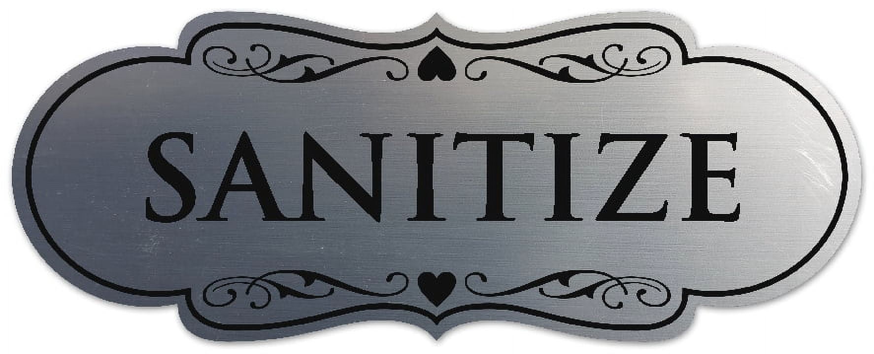 Signs ByLITA Designer Sanitize Sign - Easy Installation | Durable Wall ...