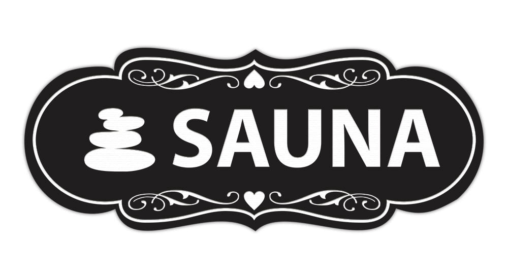 Signs ByLITA Designer Sauna Sign (Black) - Medium - Walmart.com