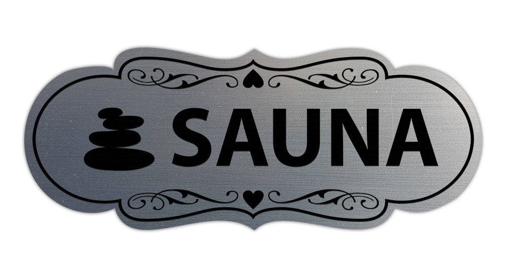 Signs ByLITA Designer Sauna Sign (Brushed Silver) - Large - Walmart.com