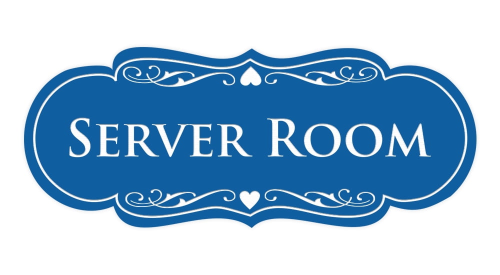 Signs ByLITA Designer Server Room Sign (Blue) - Small - Walmart.com
