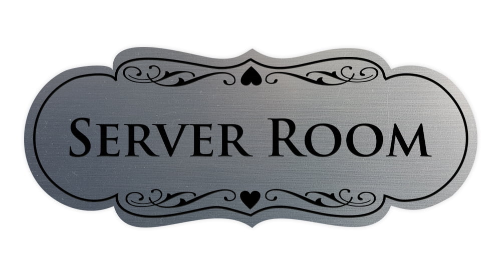 Signs ByLITA Designer Server Room Sign (Brushed Silver) - Small ...
