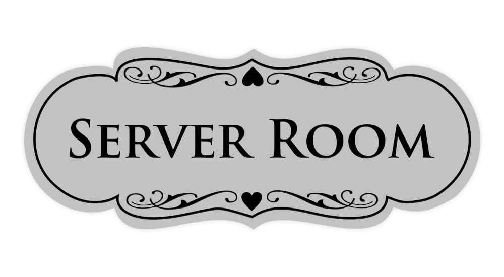 Signs ByLITA Designer Server Room Sign (Lt Gray) - Large - Walmart.com