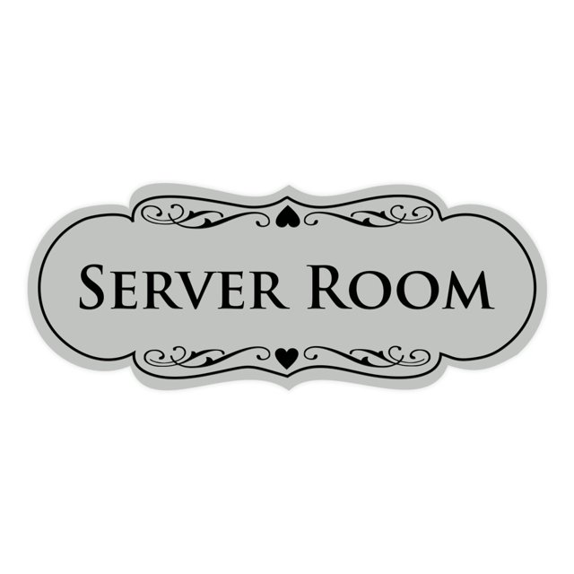 Signs ByLITA Designer Server Room Sign (Lt Gray) - Small - Walmart.com