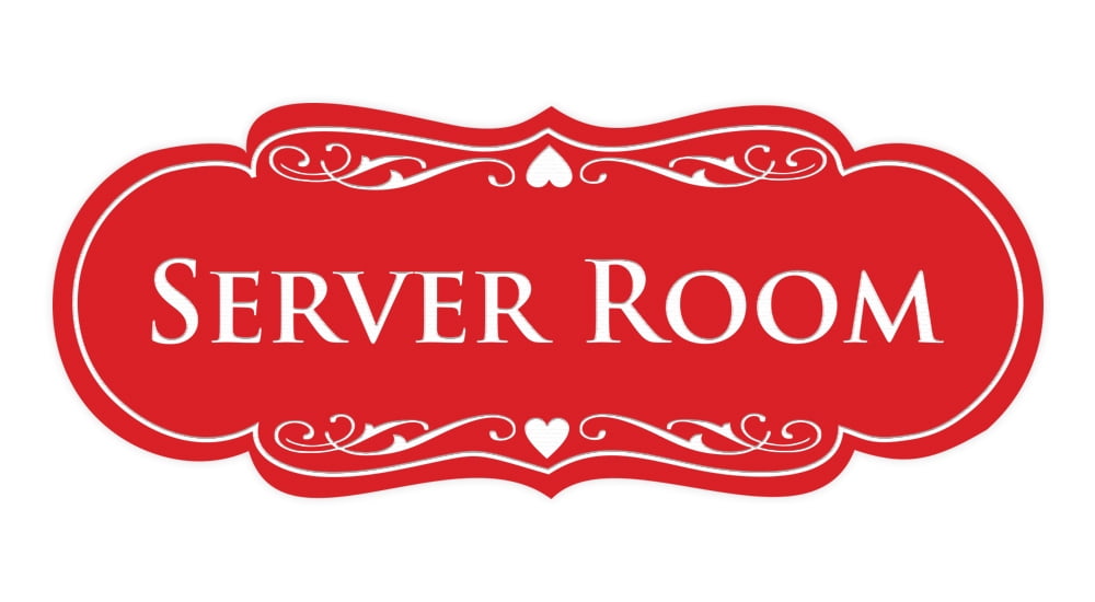 Signs ByLITA Designer Server Room Sign (Red) - Large - Walmart.com