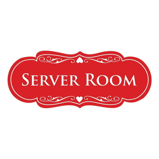Signs ByLITA Designer Server Room Sign (Red) - Large - Walmart.com