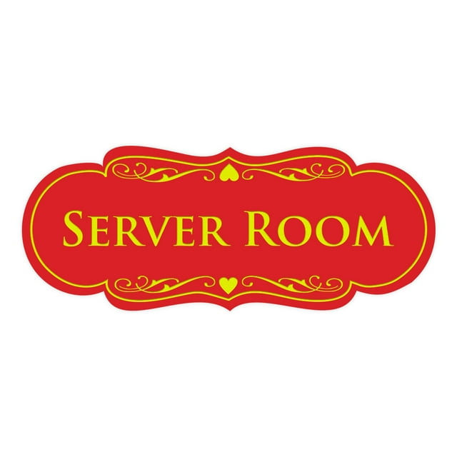 Signs ByLITA Designer Server Room Sign (Red/Yellow) - Small - Walmart.com