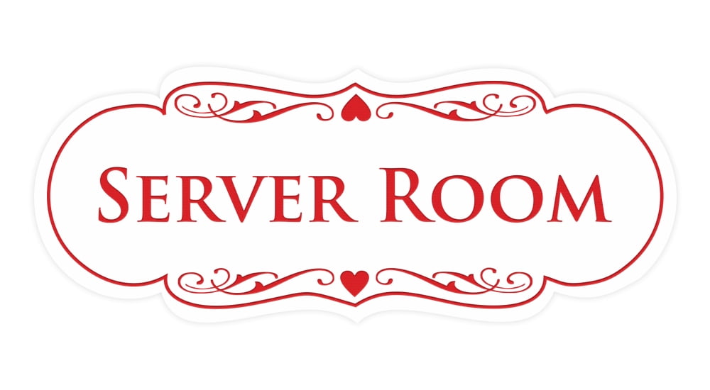 Signs ByLITA Designer Server Room Sign (White/Red) - Medium - Walmart.com