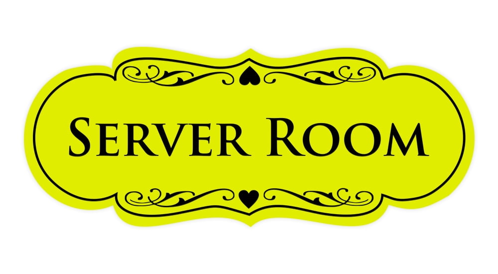 Signs ByLITA Designer Server Room Sign (Yellow / Black) - Medium ...