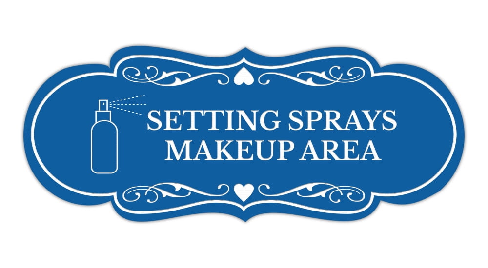 Signs ByLITA Designer Setting Sprays Makeup Area Sign (Blue) - Medium ...