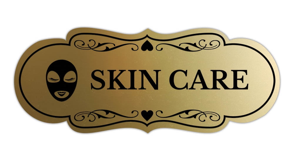 Signs ByLITA Designer Skin Care Makeup Area Sign (Brushed Gold ...