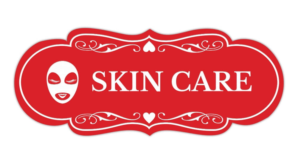 Signs ByLITA Designer Skin Care Makeup Area Sign (Red) - Large ...