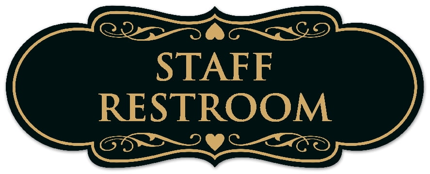 Signs ByLITA Designer Staff Restroom Sign - Easy Installation | Durable ...