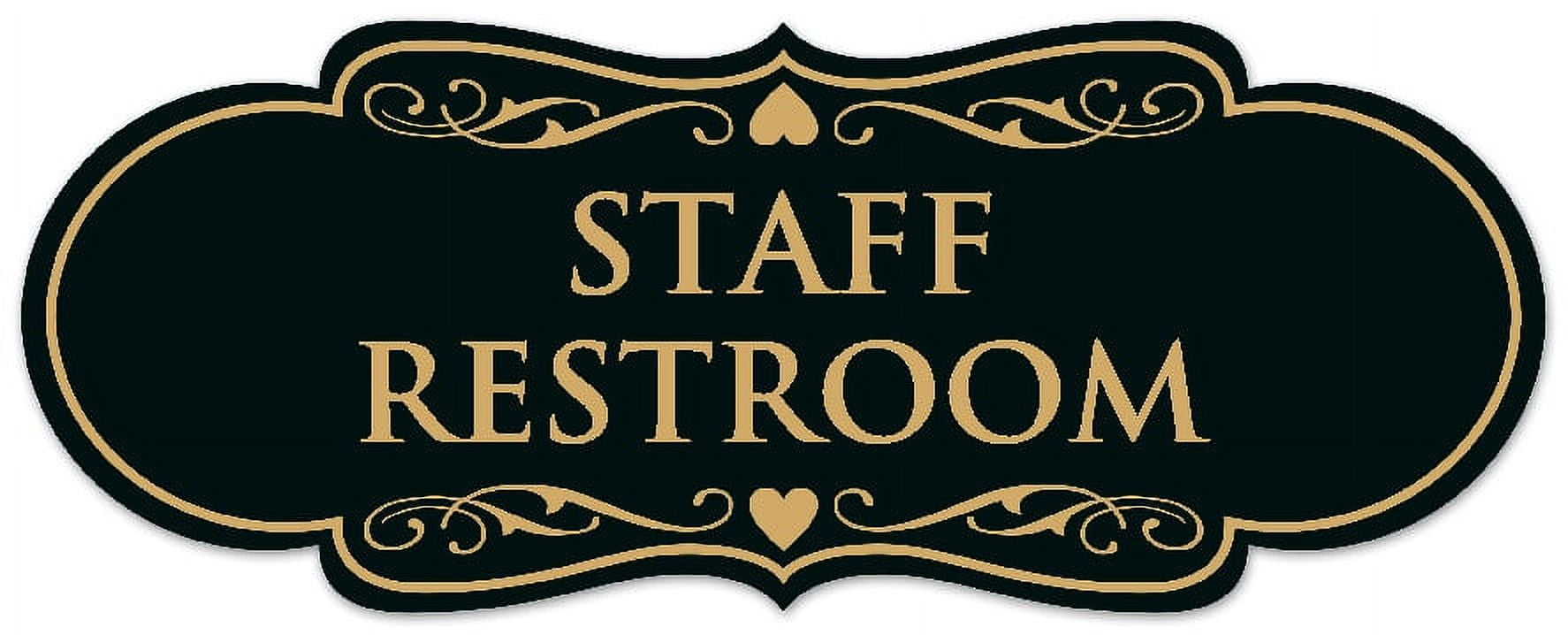 Signs ByLITA Designer Staff Restroom Sign - Easy Installation | Durable ...