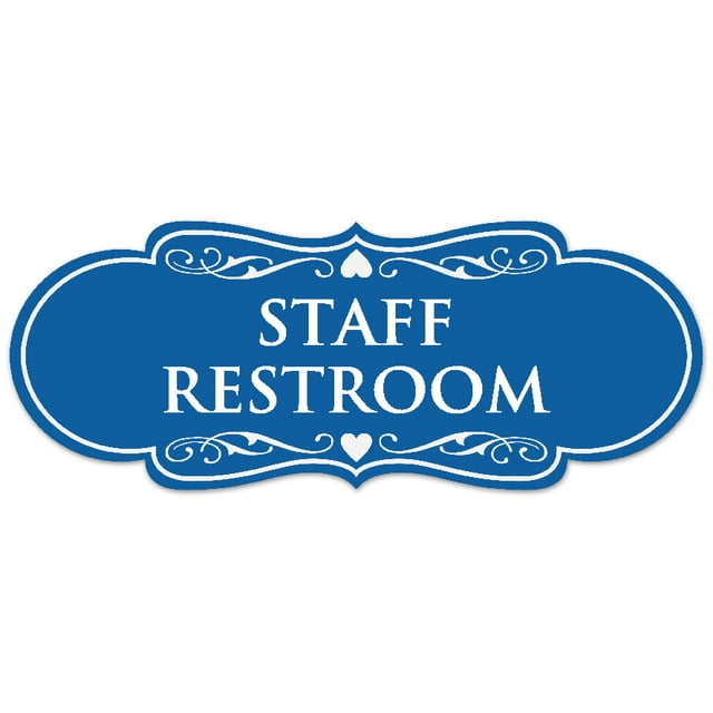 Signs ByLITA Designer Staff Restroom Sign - Easy Installation | Durable ...